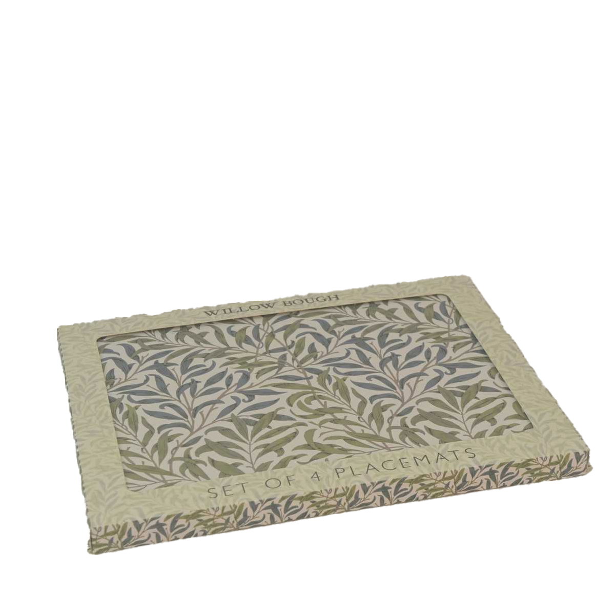 Sæt med 4 'dækkeservietter, med William Morris 'Willow Bough' motiv H ...