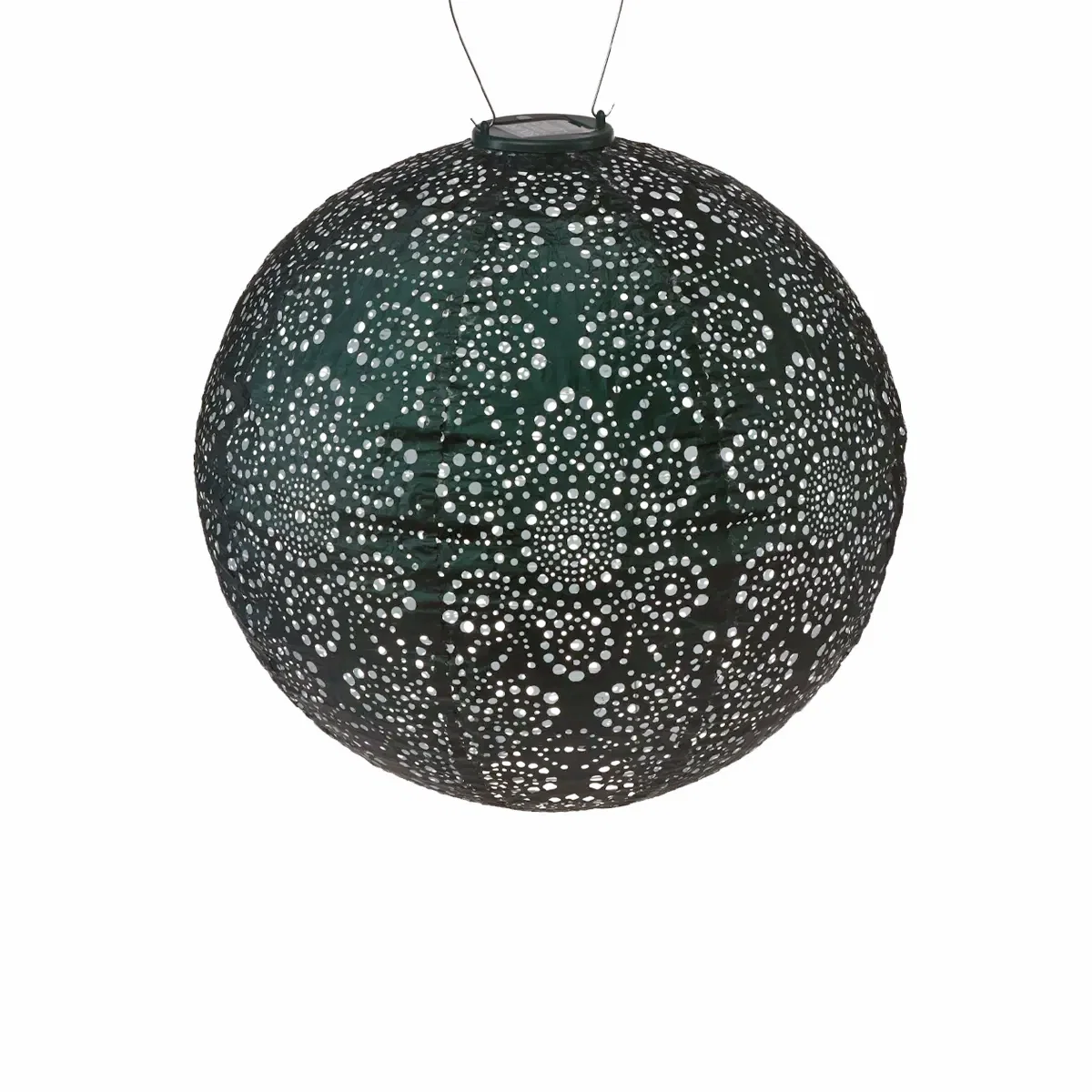 Claus Dalby Rund solcelle-lanterne, mørk grøn Ø: 40 cm H: 38,5 cm ...